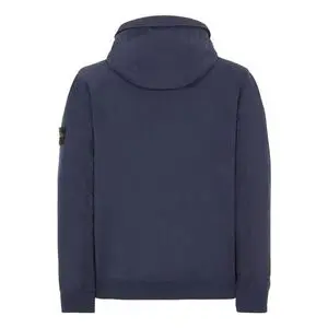 Stone Island Soft-shell Hooded Jacket - Navy