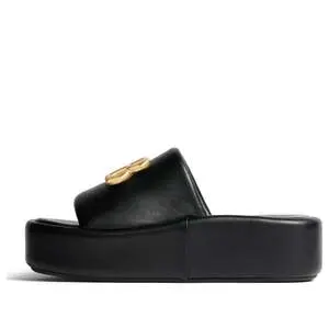 Balenciaga Rise Platform Sandals - Black/gold