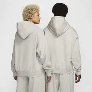 Nike X Stussy Ss24 Full-zip Fleece Hoodie 'grey Black - Grey/black