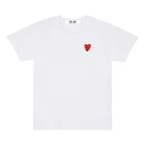 Play Comme Des Garcon Red Heart T-shirt - White