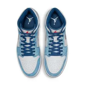 JORDAN 1 Mid Se "french Blue" Sneakers - White/blue