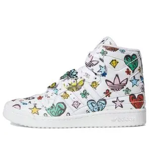 Adidas Jeremy Scott X Forum 84 High "monogram Graffiti - Cloud White/cloud White/core Black