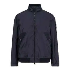 Stone Island STONE ISLAND Zip-Up Windbreaker Jacket Navy Blue