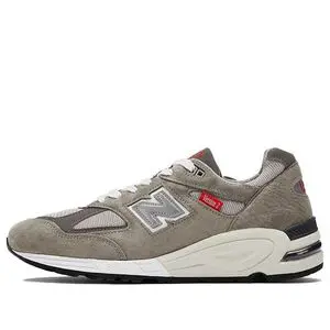 NEW BALANCE 990v2 Made In Usa Grey Suede And Mesh Sneakers