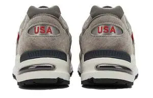 NEW BALANCE 990v2 Made In Usa Grey Suede And Mesh Sneakers