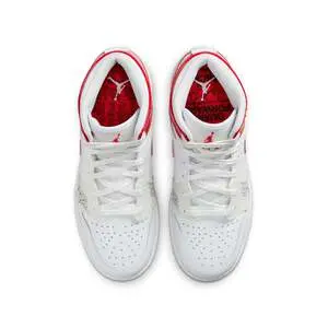 JORDAN 1 Mid "rookie Season" Sneakers - White/univ Red