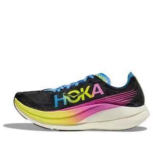 Hoka One One Rocket X 2 Athletic Sneakers - Black/rainbow