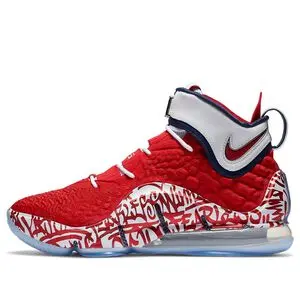 Nike Lebron 17 High Top Athletic Basketball Shoes - Red