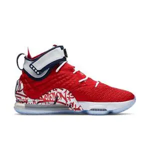 Nike Lebron 17 High Top Athletic Basketball Shoes - Red