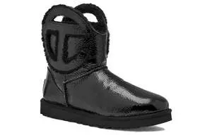 UGG X Telfar Logo Mini Crinkle Boots - Black