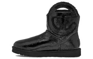 UGG X Telfar Logo Mini Crinkle Boots - Black