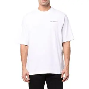 Off-White Ss22 Printing Round Neck Pullover Short Sleeve Ordinary Version White