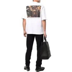 Off-White Ss22 Printing Round Neck Pullover Short Sleeve Ordinary Version White