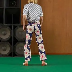 Gucci Gg Stretch Cotton Polo 'white Blue Cotton - White/blue Cotton