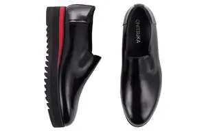 Onitsuka Tiger Slip-on Platform Shoes - Black/red