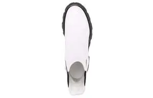 Alexander McQueen Leather Chelsea Ankle Boots - White