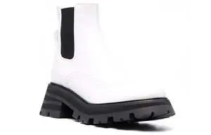 Alexander McQueen Leather Chelsea Ankle Boots