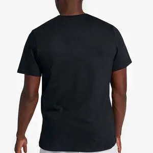 JORDAN Athleisure Casual Sports Embroidered Logo Round Neck Short Sleeve - Black