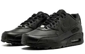 Nike Max 90 Leather Sneakers - Black