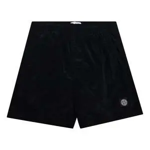 Stone Island Patch Logo Swim Shorts - Black