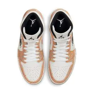 JORDAN 1 Mid Se 'brushstroke Paint Splatter - Sail/black/cider