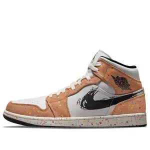 JORDAN 1 Mid Se 'brushstroke Paint Splatter - Sail/black/cider
