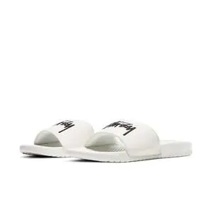Nike X Stussy Benassi 'sail' Slides - White