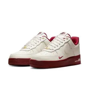 Nike Force 1 '07 Se 40th Anniversary Sail Team Red Low Top Sneakers - White/red