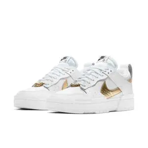 Nike Dunk Low Disrupt Sneakers - White/gold