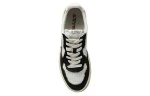 AUTRY Medalist Low Goatskin Sneakers - Black/white