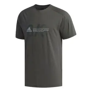 Adidas Round Neck Pullover Sports Short Sleeve Brown - Dark Brown