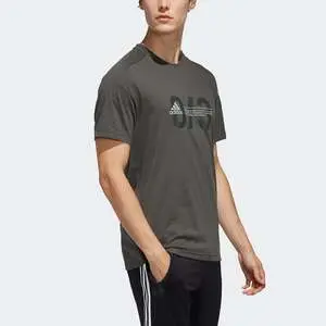 Adidas Round Neck Pullover Sports Short Sleeve Brown
