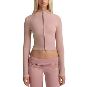 Nike X Skims Ribbed Seamless Zip Up Crop Jacket - Himalayan