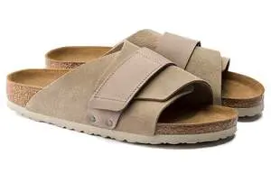 BIRKENSTOCK Kyoto Nubuck-suede Leather Sandals