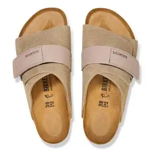 BIRKENSTOCK Kyoto Nubuck-suede Leather Sandals
