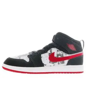 JORDAN 1 Mid Se 'newspaper Air Times' Sneakers - Black