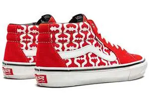 VANS Supreme X Grosso Mid Monogram S Suede Sneakers - Red