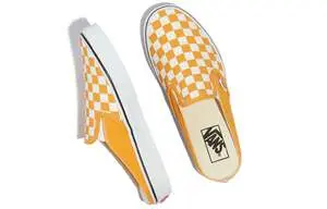 VANS Checkerboard Mule Slip-on Sneakers - Yellow/white
