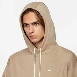 Nike Lab Solo Swoosh Fleece Hoodie - Khaki/white