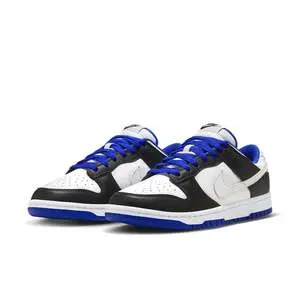Nike Dunk Low "white Black Game Royal" Sneakers - White/black/blue