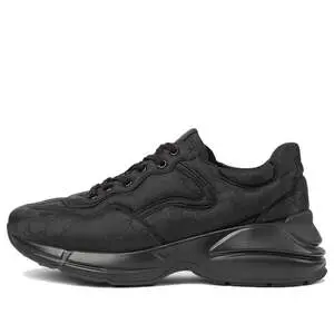 Gucci Rhyton Monogram Nylon Sneakers - Black