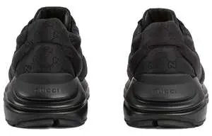 Gucci Rhyton Monogram Nylon Sneakers - Black