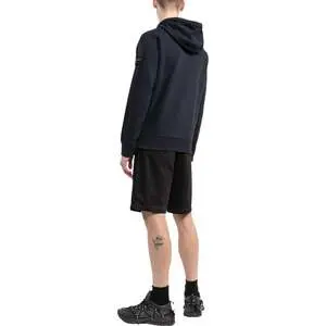 Stone Island Brushed Cotton Full Zip Hoodie - Navy