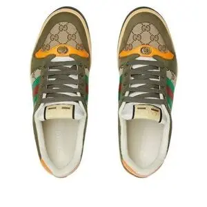 Gucci 25 Screener Sneaker - Beige/green