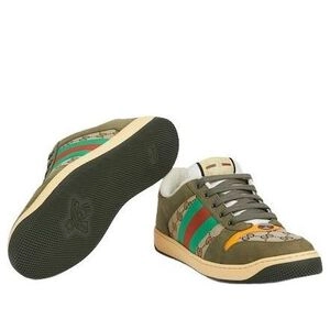 Gucci 25 Screener Sneaker - Beige/green