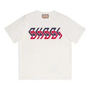 Gucci Cotton Jersey T-shirt With Mirror Print 'ivory - White