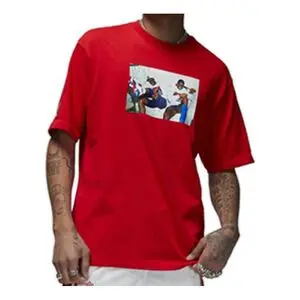 JORDAN Graphic T-shirt 'red - Red/multi-color