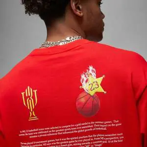 JORDAN Graphic T-shirt 'red - Red/multi-color