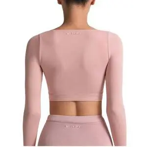 Nike X Skims Matte Wrap Long Sleeve Cropped Top - Himalayan