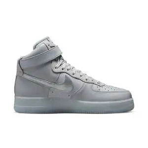 Nike Force 1 High '07 Premium Shoes - Wolf Grey/volt/metallic Silver